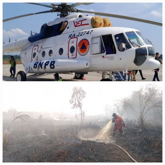 Tiga Helikopter Water Bombing Disiagakan untuk Padamkan Karhutla di Riau - Riaukepri.com