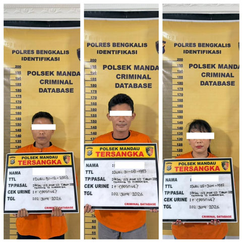 Polsek Mandau Amankan Tiga Terduga Penyalahguna Narkotika Jenis Sabu di ...